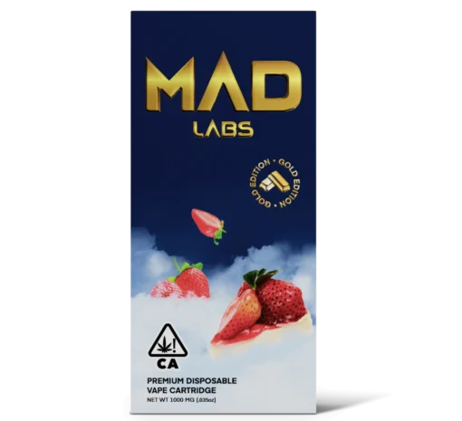 MAD LABS ALL IN ONE STRAWBERRY CHEESECAKE 1G GOLD EDITION DISPOSABLE ...